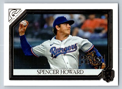 2021 Topps Gallery #186 Spencer Howard Rangers RC Rookie Printer Proof ...