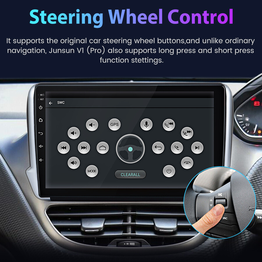 64G For Peugeot 208/2008 2012-2018 Android CarPlay Car Stereo Radio GPS ...
