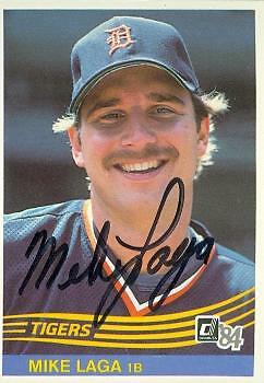 Mike Laga autographed Baseball Card (Detroit Tigers) 1984 Donruss #491 ...