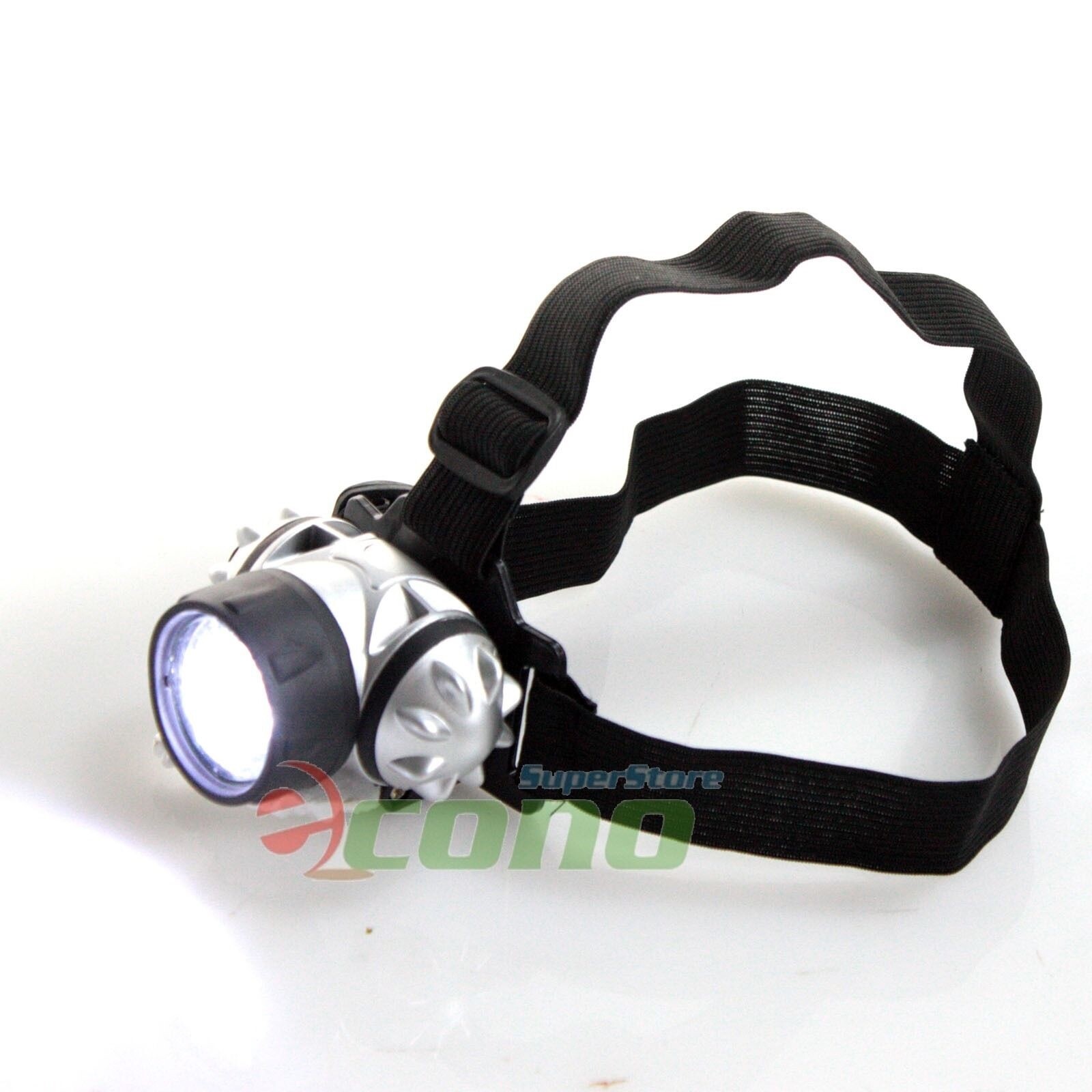 Lot 2 Hands Free LED Headband Flashlight Headlamp Headlight Flash Light ...