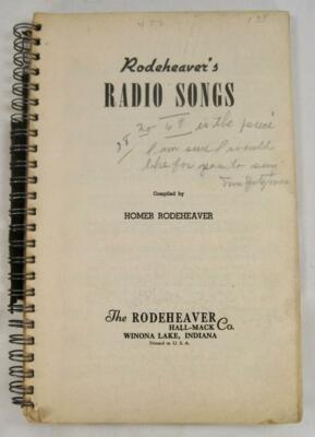 Rodeheaver's Radio Songs 1938 Sheet Music Book Christian 4 Part Harmony ...