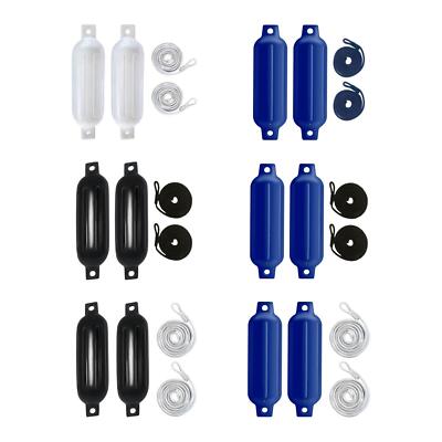 2x Boat Fenders 6mm x 1.5M Ropes Twin Eyes Protector Boat Accessories ...