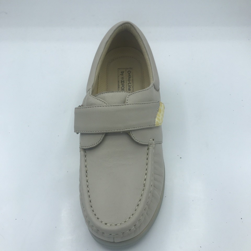 Ortho-Line by Hoopoe Women's Sz. 6 D Ivory Hook & Loop Closure Comfort ...