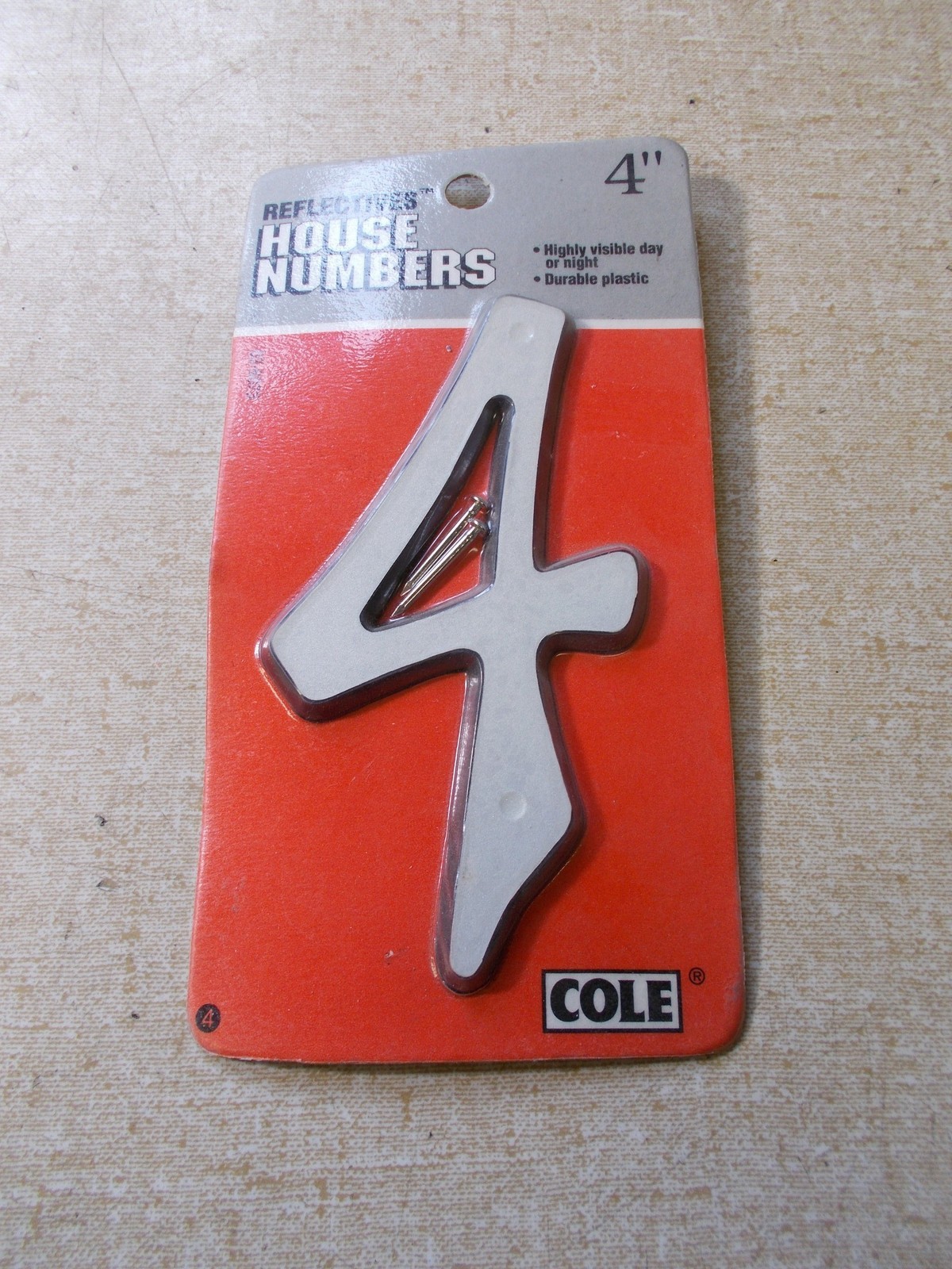 NEW Cole 03 6073 Reflective House Number 4 4 FREE SHIPPING EBay NEW Cole 03 6073 Reflective House Number 4 4 FREE SHIPPING EBay