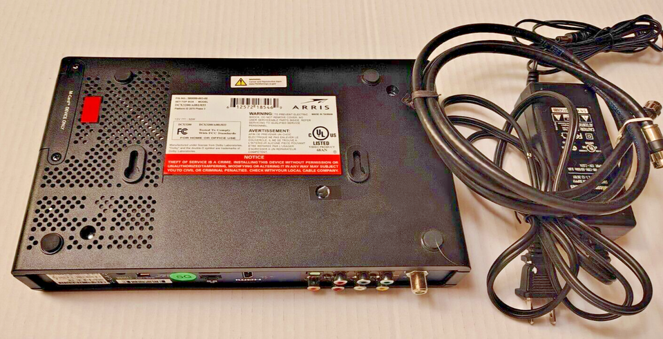 Arris DCX3200-M A071/033 Dolby Digital Plus HDMI TV Box w/ Power Cord ...
