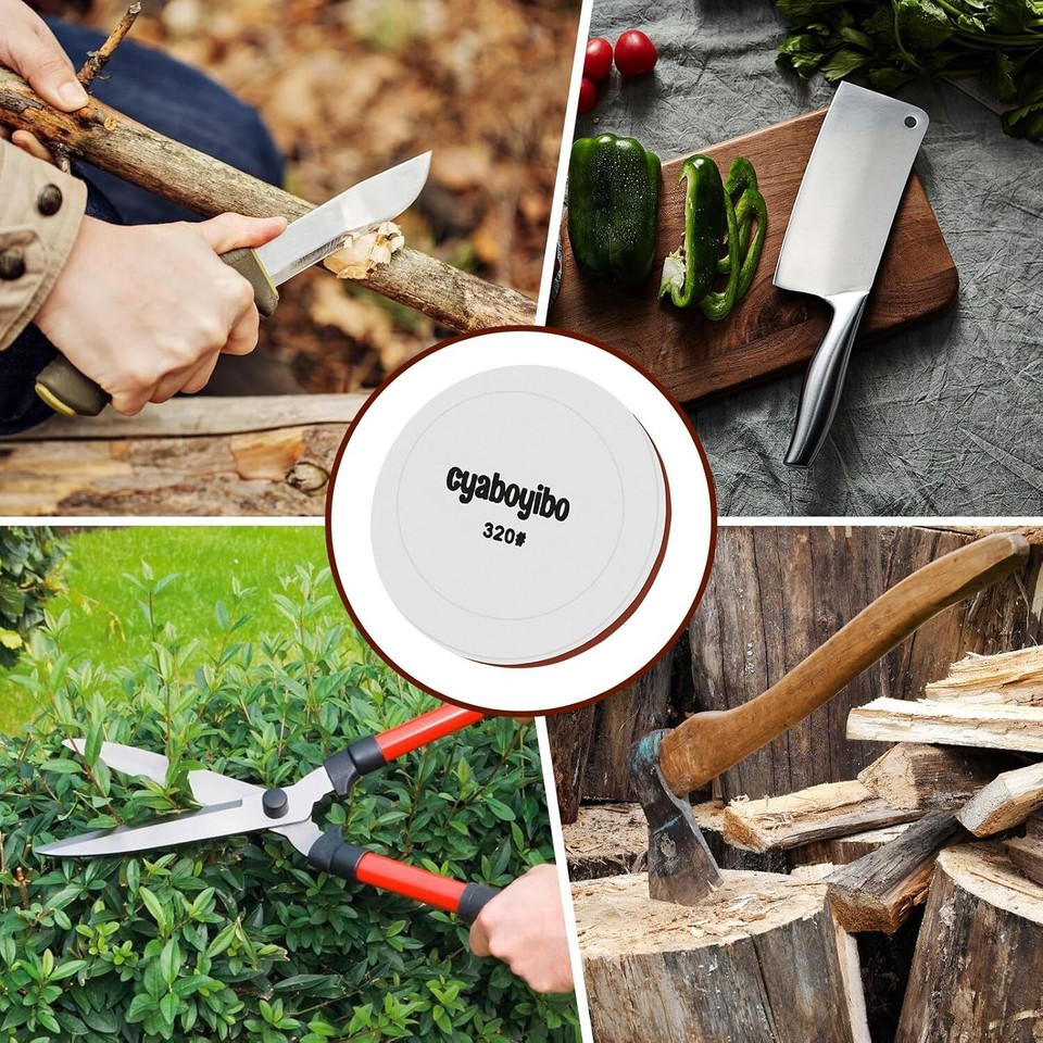 Axe Sharpener, Hatchet Sharpening Stone, Dual Whetstone 180/320 Grit ...
