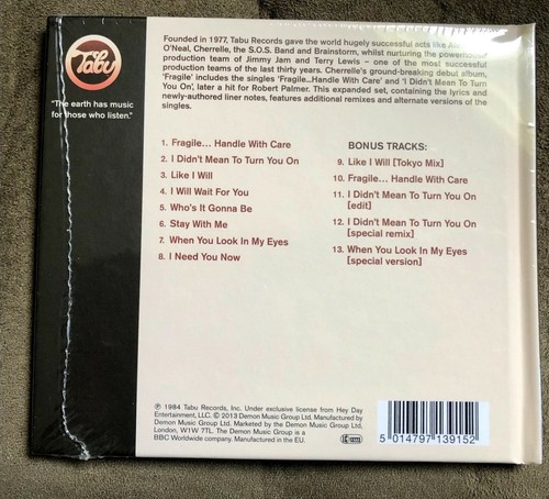 CHERRELLE FRAGILE EXPANDED EDITION CD TABU BONUS TRACKS BRAND NEW ...