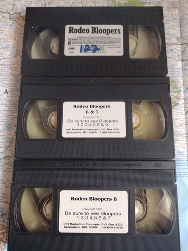 Rodeo Bloopers VHS Lot Tested Bull Riding Poker Table Cowboy Up ...