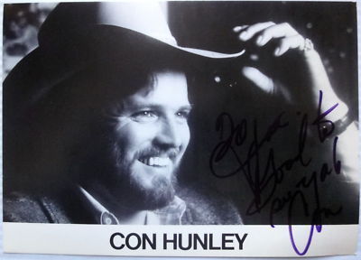 CON HUNLEY Autographed B&W promo PHOTO 80's country artist | eBay