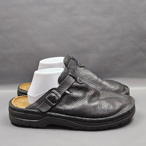Naot Fiord Clogs Mens Size 11 Black Leather Slip On Buckle Mules ...