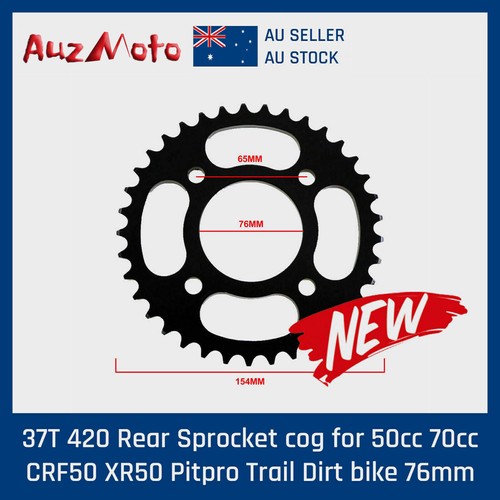 37T 420 Rear Sprocket cog for 50cc 70cc Thumpstar Atomik Pitpro Trail ...