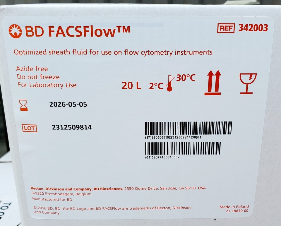 BD Cell Analysis 3P BD FACSFlow Sheath Fluid 20L - 2450L - BD ...