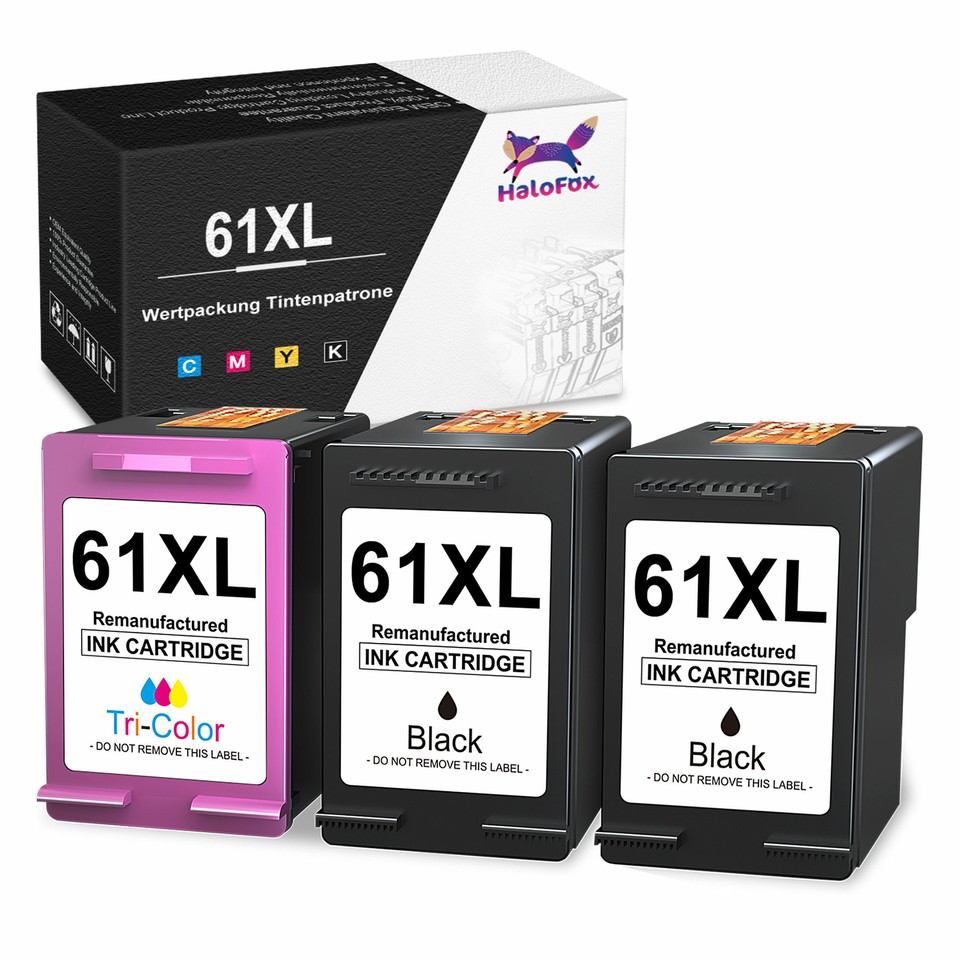 Combo 61XL Black Color Ink Cartridge For HP ENVY 4500 4502 4505 5530 ...