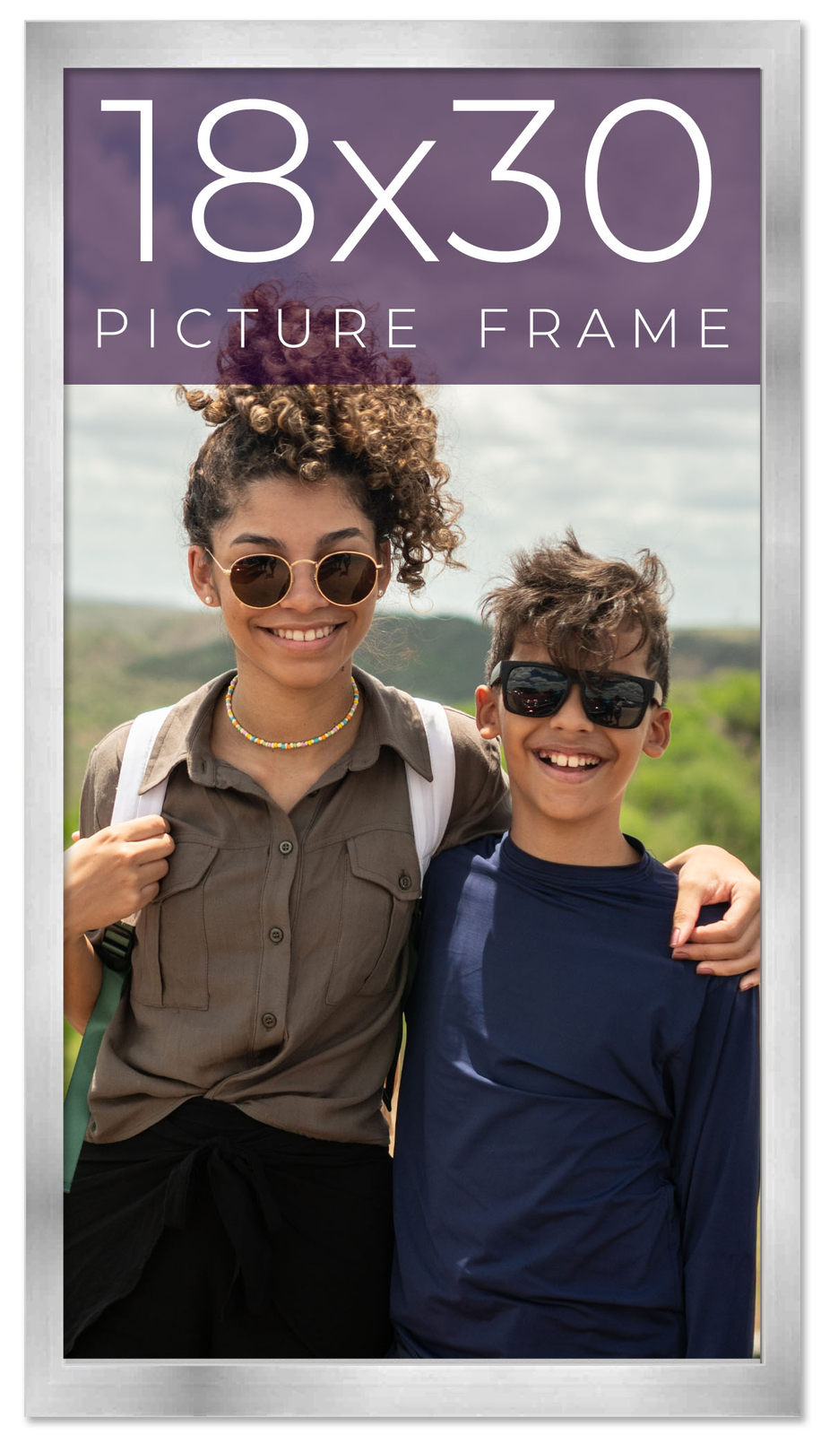 18x30 Frame Silver Real Wood Picture Frame Width 0.75 inches | Interior ...