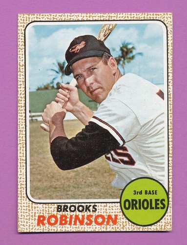 EX+ MILTON BRADLEY BROOKS ROBINSON HOF 1968 TOPPS #20 UNCREASED RARE ...