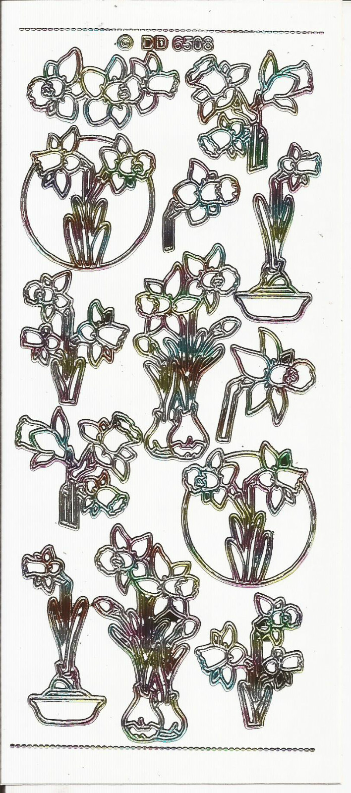 Peel Offs - Flowers - Colourful stickers for card-making BOGOF | eBay