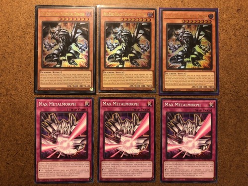 YuGiOh 3x Red-Eyes Black Fullmetal dragon ROTA-EN005 & 3x Max ...