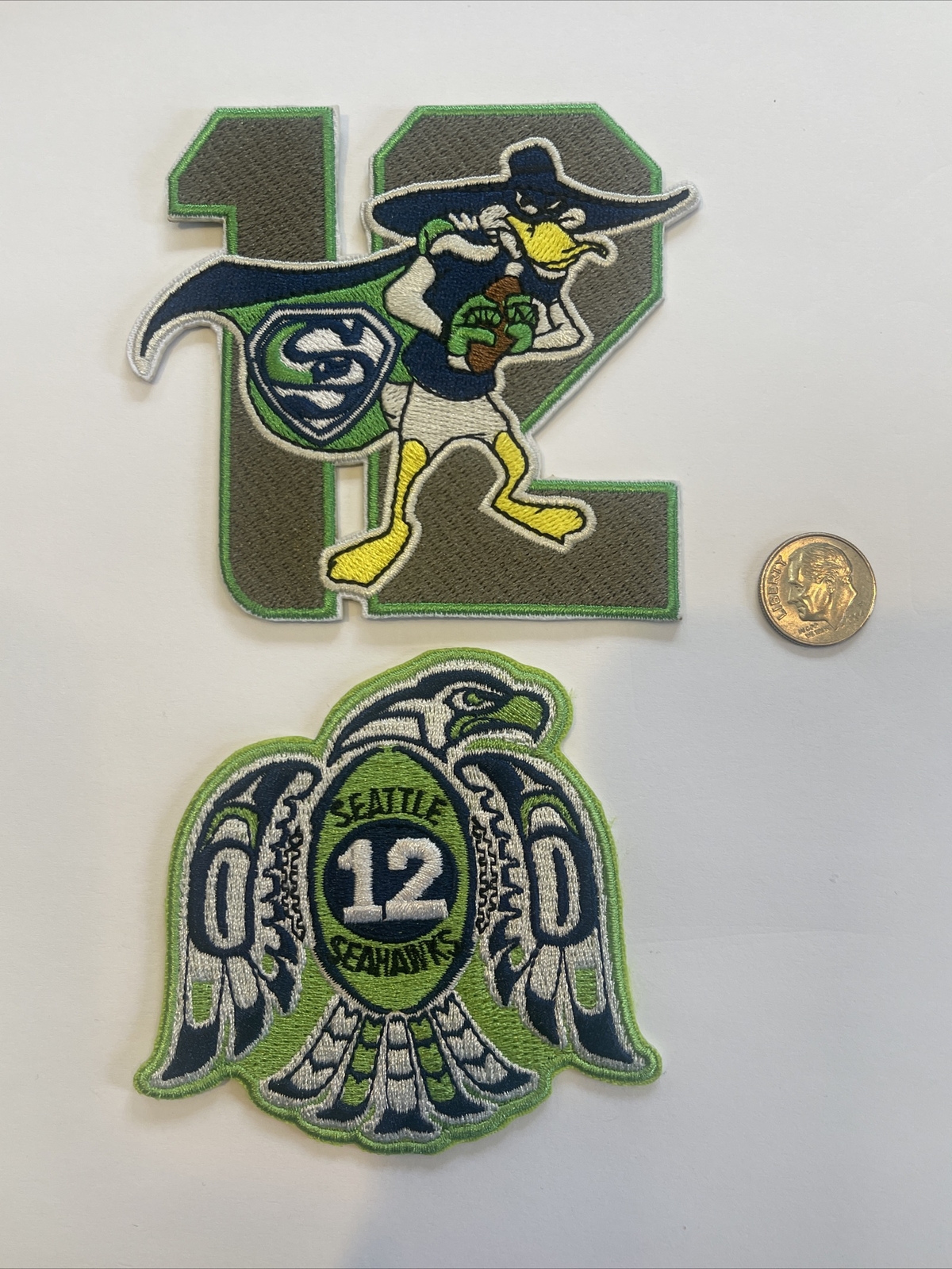 (2) Seattle Seahawks embroidered iron on patches 12th Man Patch Lot 3.5 ...