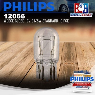 PHILIPS 12066 Wedge Globe 12V 21/5W Standard 10 Pce | eBay Australia