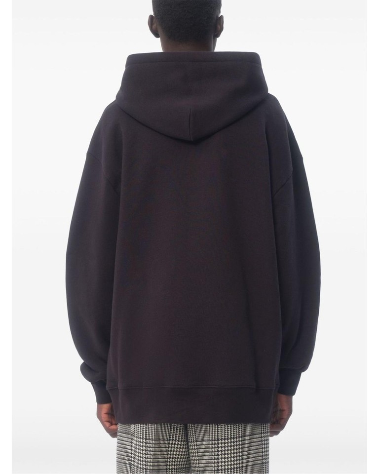 VALENTINO GARAVANI Logo Print Cotton Hoodie Men Black Sweaters ...