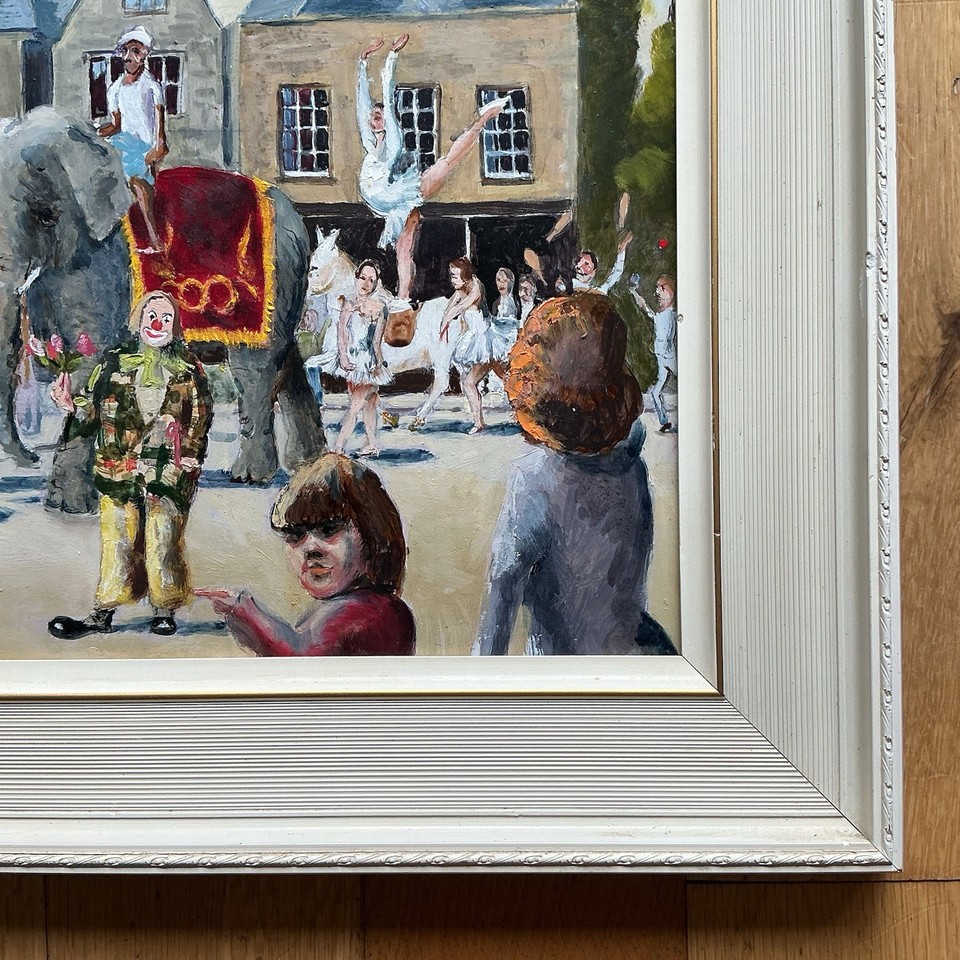 Contemporary Oil Painting Titled The Circus Parade - Dates Pre 1995 ...