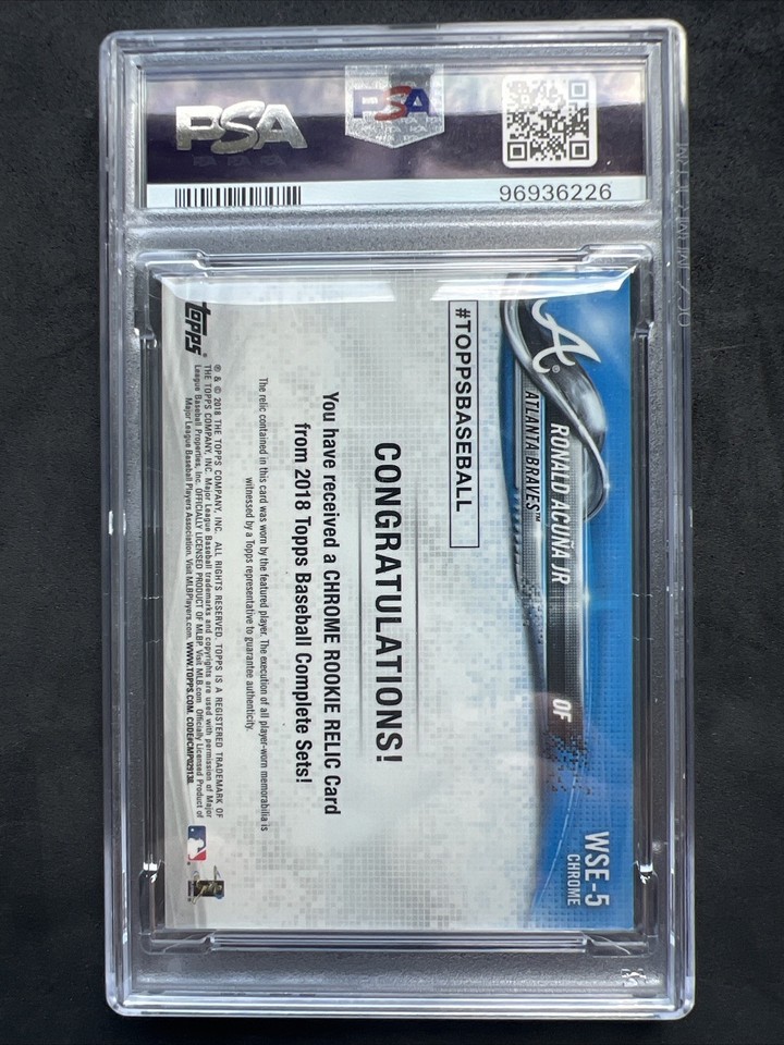 2018 Topps Chrome Complete Set Ronald Acuna Jr Chrome Rookie Relic ...