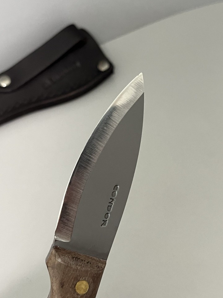 Condor Tools MINI BUSHLORE Knife w/Leather Sheath - Never Used Or ...