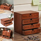 Wooden Small Chest of Drawers Storage Cabinet Desktop Trinkets Box ...