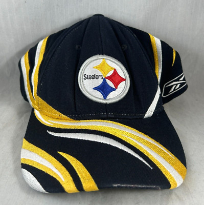 PITTSBURGH STEELERS REEBOK NFL EQUIPMENT L XL STRETCH VTG BLACK GOLD ...