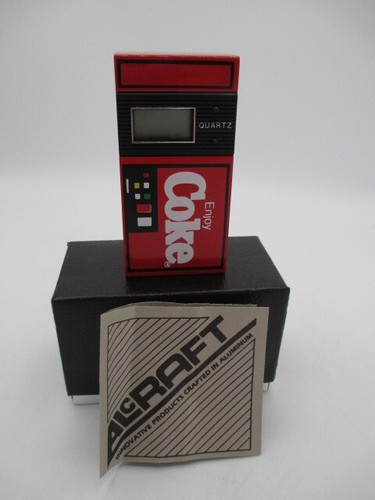 Coca-Cola Miniature Desk Clock Alcraft Aluminum Vintage 1980s in ...