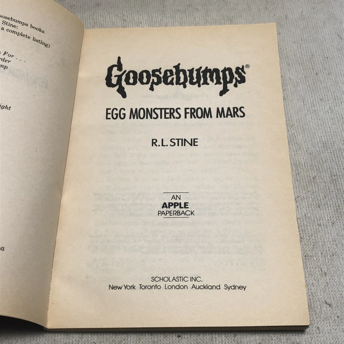 Egg Monsters From Mars Book