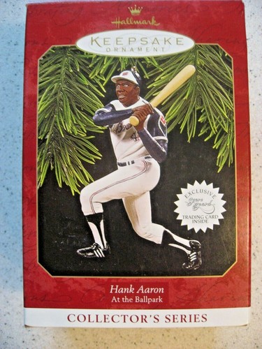 Vtg Hallmark Keepsake Hank Aaron At the Ballpark Christmas Ornament ...