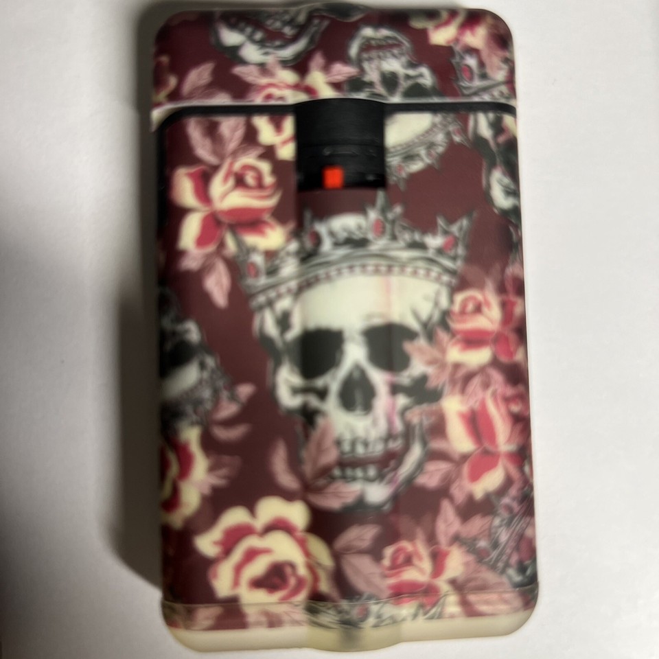 2 Pack SUGAR SKULL Slim Torch Lighter Windproof Butane Refillable USA ...