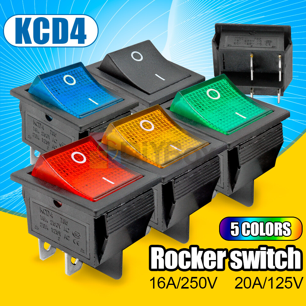 DIY Electronics Switch Lighted Rocker Switch Wiring Diagram 4 Pin ...