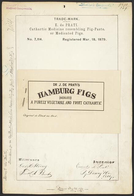 E. de Prati for Hamburg Figs brand Cathartic Medicine resembling Fig ...