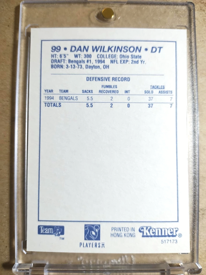 1995 Dan Wilkinson Kenner Starting Lineup Card #517-173 MINT🔥🔥🔥 | eBay