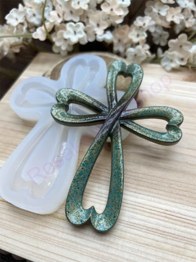 Crucifix-hearts Cross Silicone Mold for Fondant-Resin-polymer Clay ...