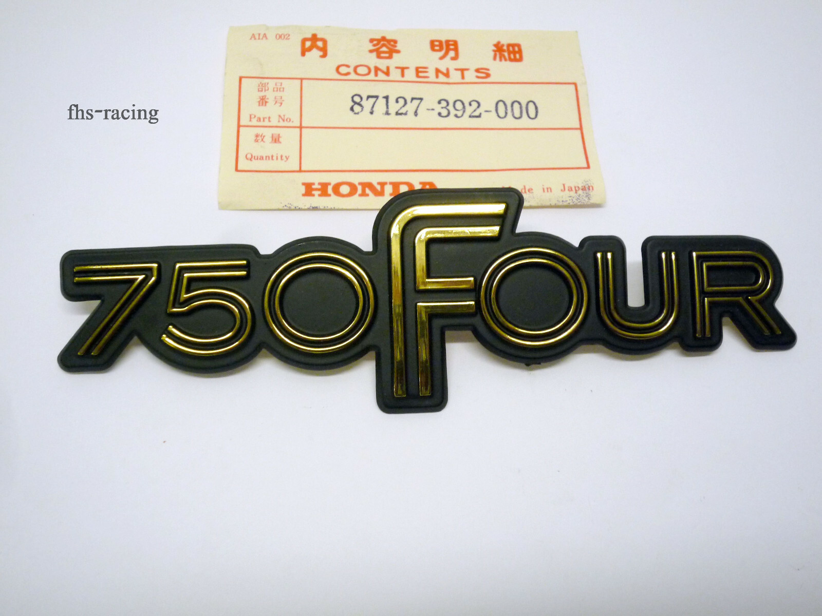 original Honda CB 750 Four F1 F2 / G Emblem Seitendeckel , 87127-392 ...