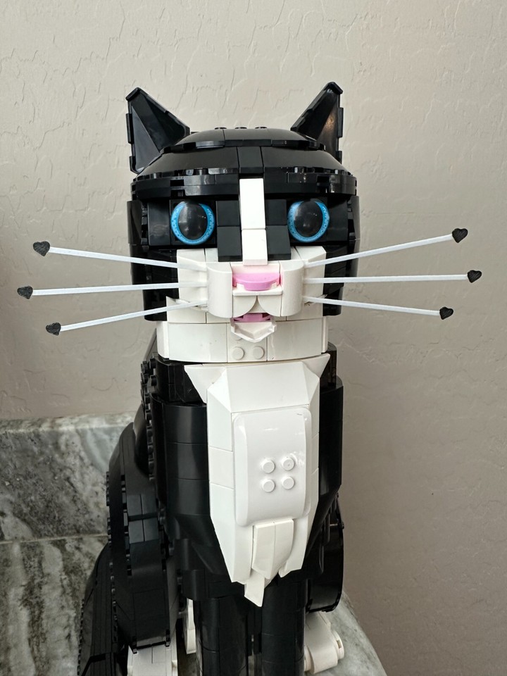 LEGO® Tuxedo Cat Whiskers! Limited Edition - Black Heart-Tipped ...