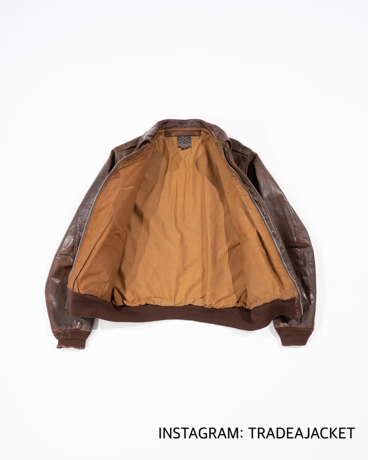 GENUINE WWII USAAF TYPE A-2 AERO CLOTHING CO. 42-15142P (322ND FIGHTER ...