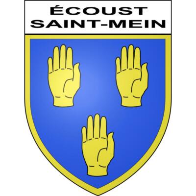 Écoust-Saint-Mein 62 ville sticker blason écusson autocollant adhésif ...