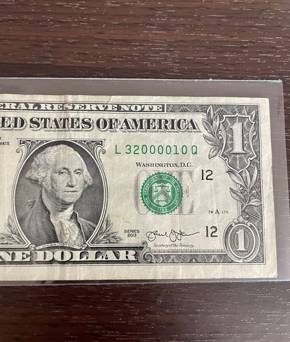 fancy serial number 1 dollar bill | eBay