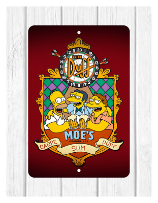 THE SIMPSONS DUFF BEER D2 CUSTOM 8"X12" METAL WALL SIGN MAN CAVE OFFICE ...