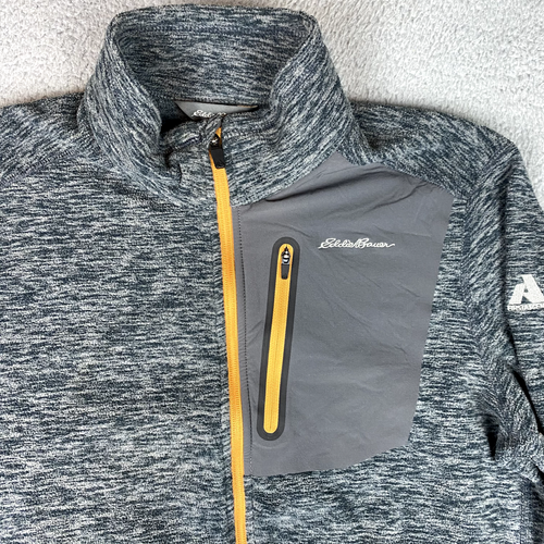 Eddie Bauer First Ascent Jacket Mens Small Gray Full Zip Mock Sweater ...
