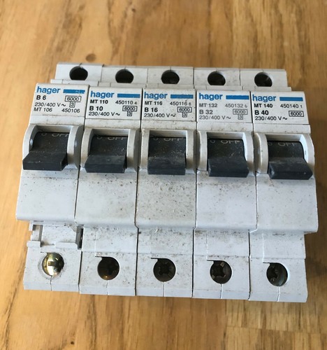 HAGER MCB MT Series Type B 6A 10A 16A 32A 40A BS60898 | eBay UK