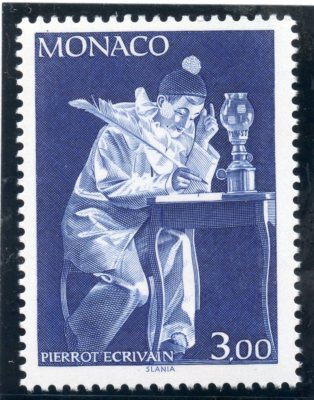 STAMP / TIMBRE DE MONACO N° 1738 ** PIERROT ECRIVANT / VUE DE L ...