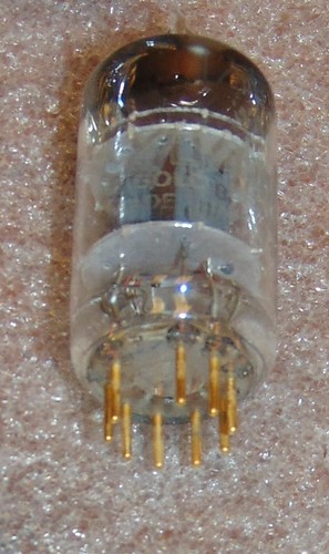 RARE* 12AT7 6201 NOS Pair Sylvania 3 Mica [] Getter GOLD Pin 12AT7WA ...