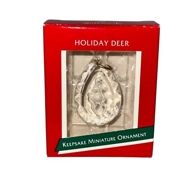 Vintage Hallmark Miniature Christmas Ornament Holiday Deer 1988 | eBay