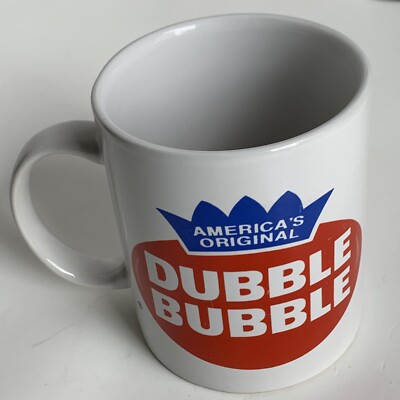 Double Bubble Chewing Gum Advertising Coffee Cup Mug White Logo | eBay