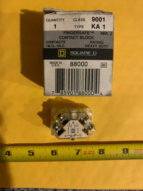 Square D 9001KA1 30mm Push Button Types K SK or KX 1 NO and 1 NC ...